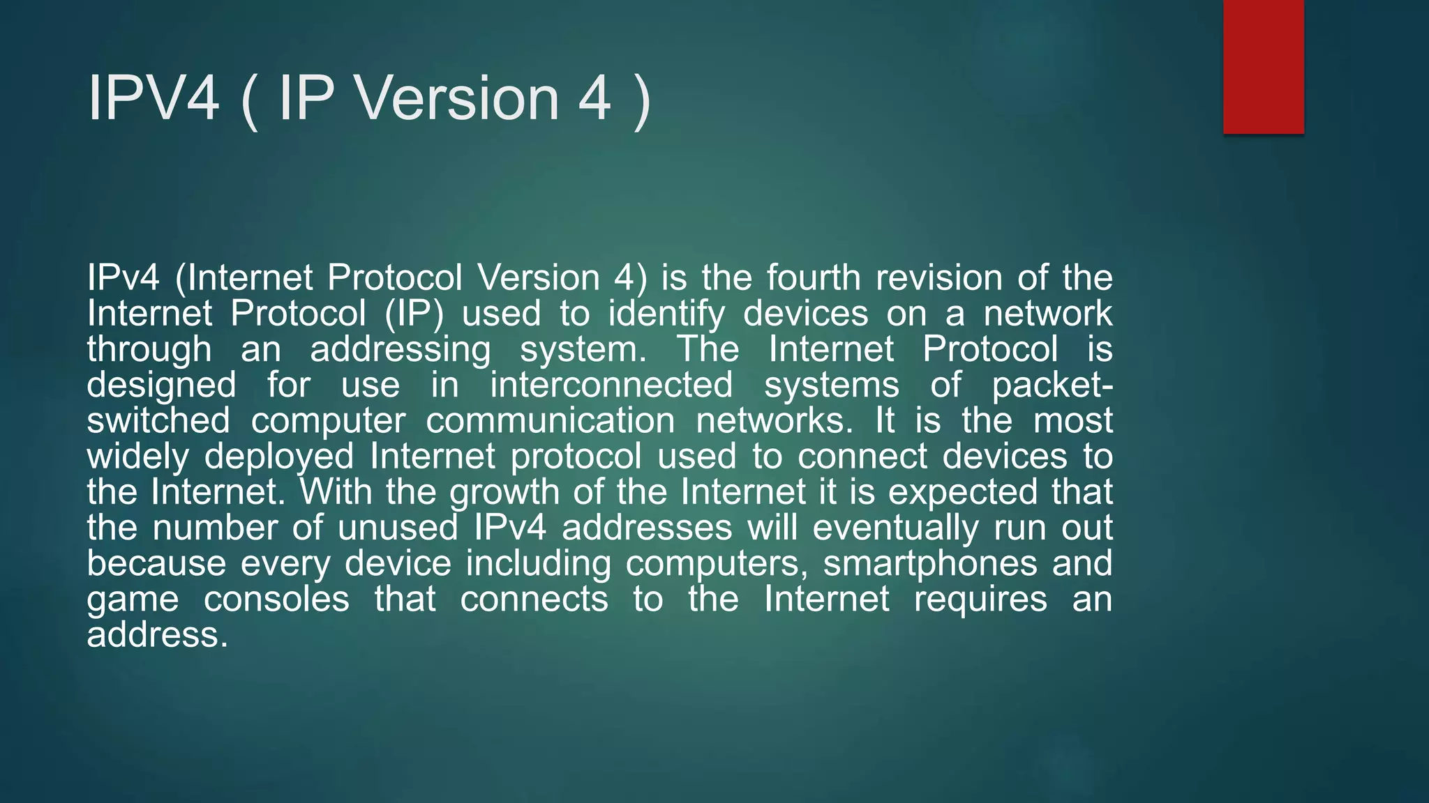 ipv4 & ipv6 | PPTX