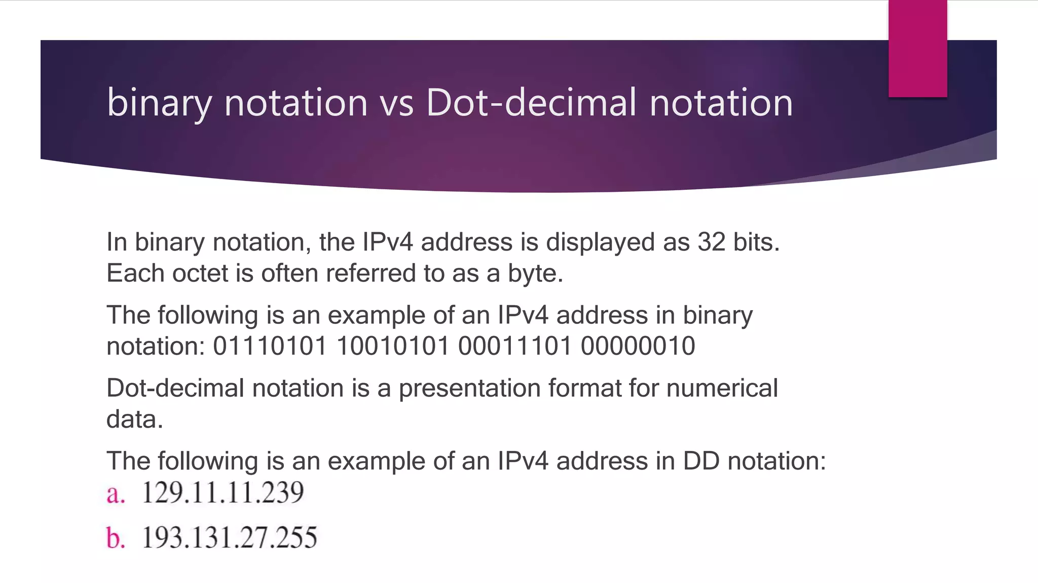 Ipv4 presentation | PPTX