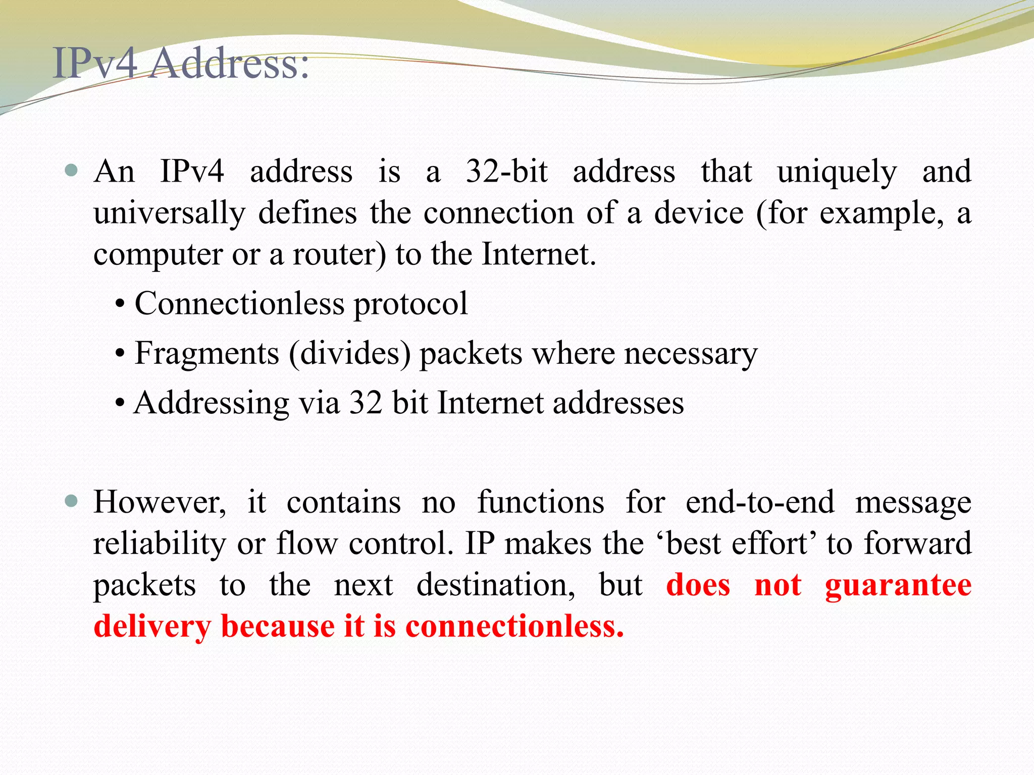 IPv4 Addressing | PPTX