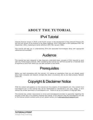 Ipv4 tutorial | PDF