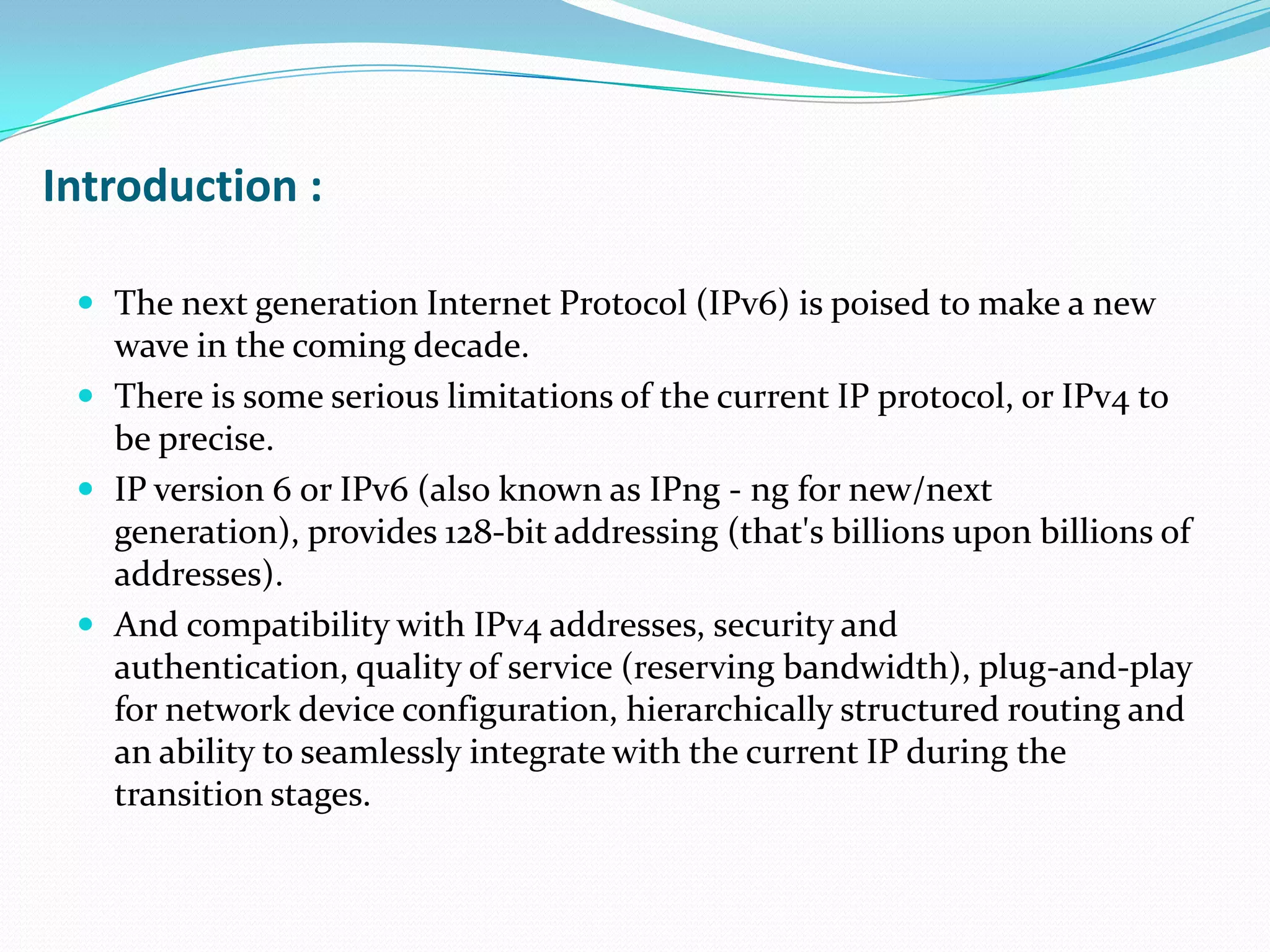 Ipv6 | PPTX