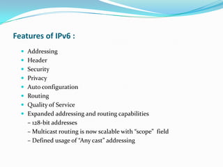 Ipv6 | PPTX