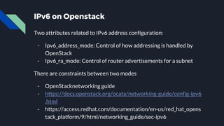 Deploying IPv6 on OpenStack | PPT