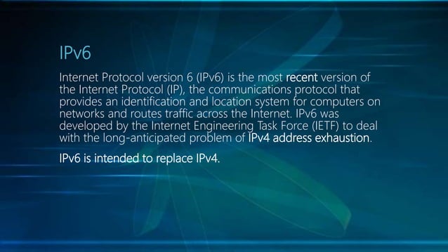 Ipv6 Basic Introduction Ppt