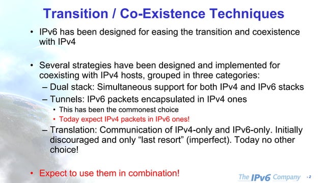 Tutorial: IPv6-only transition with demo | PPT