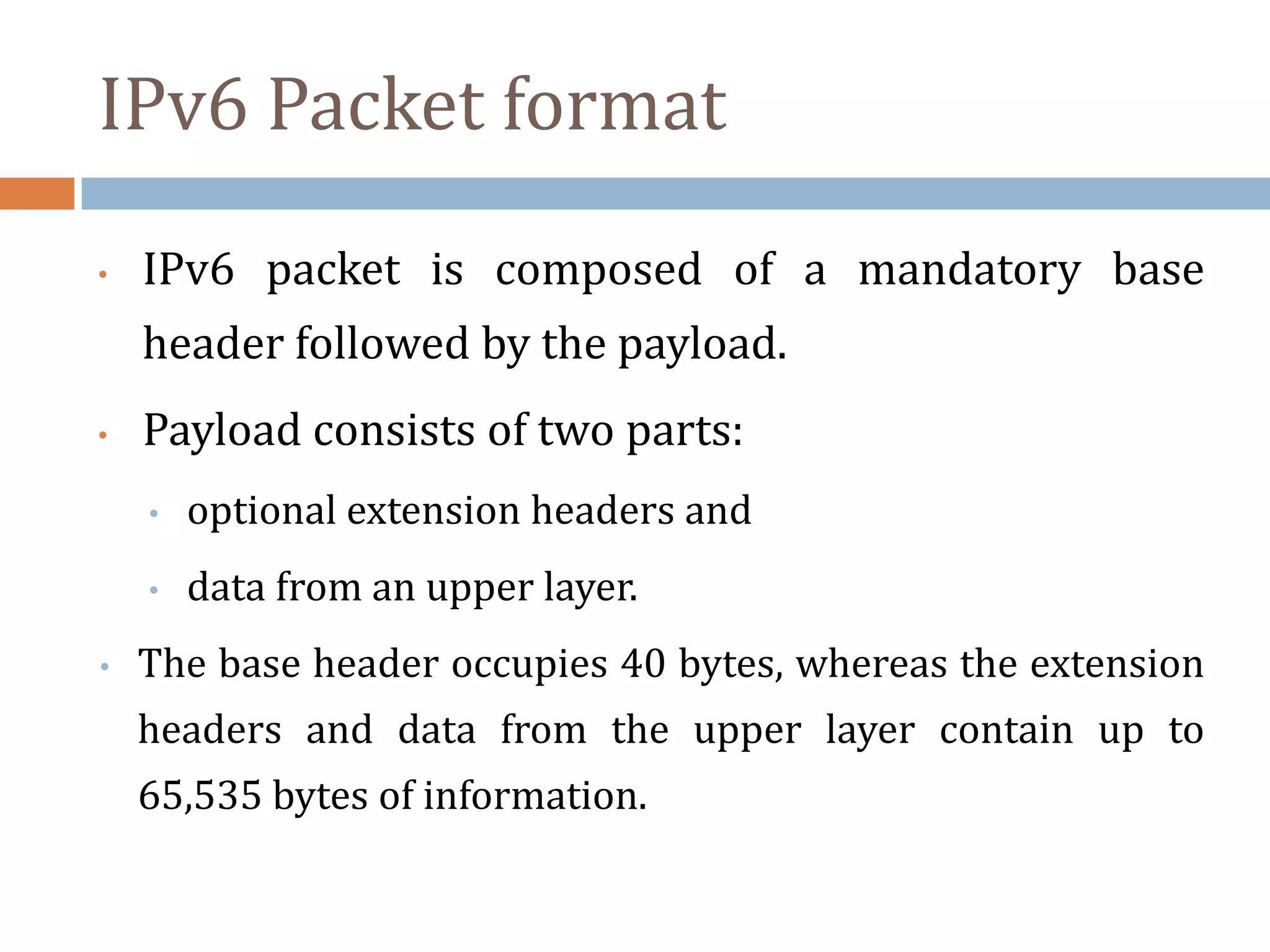 Ipv6 packet fomat | PDF