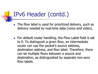 IPv6 header | PPTX