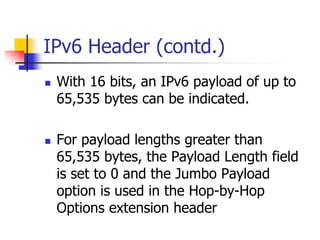 IPv6 header | PPTX