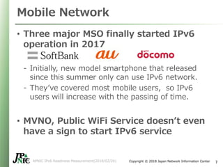IPv6 Progress and Challenges in Japan | PPT