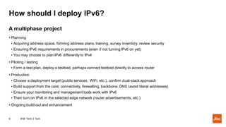 Tech 2 Tech IPv6 presentation | PDF