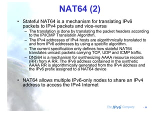IPv6 Transition & Deployment, including IPv6-only in cellular and ...