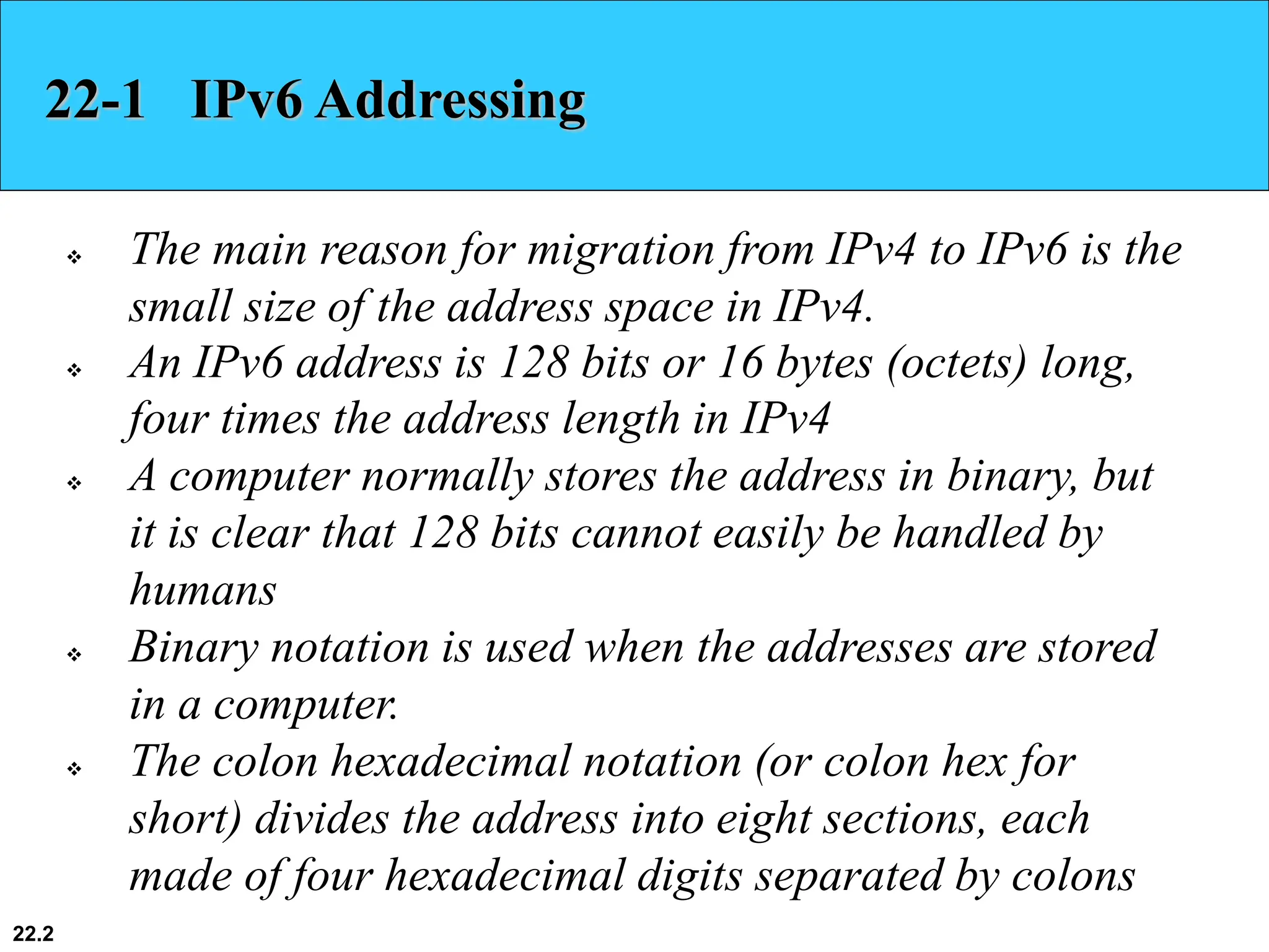 IPV6 EXPLANATION BY FOROUZANN DATA COMMUNICATION | PPT