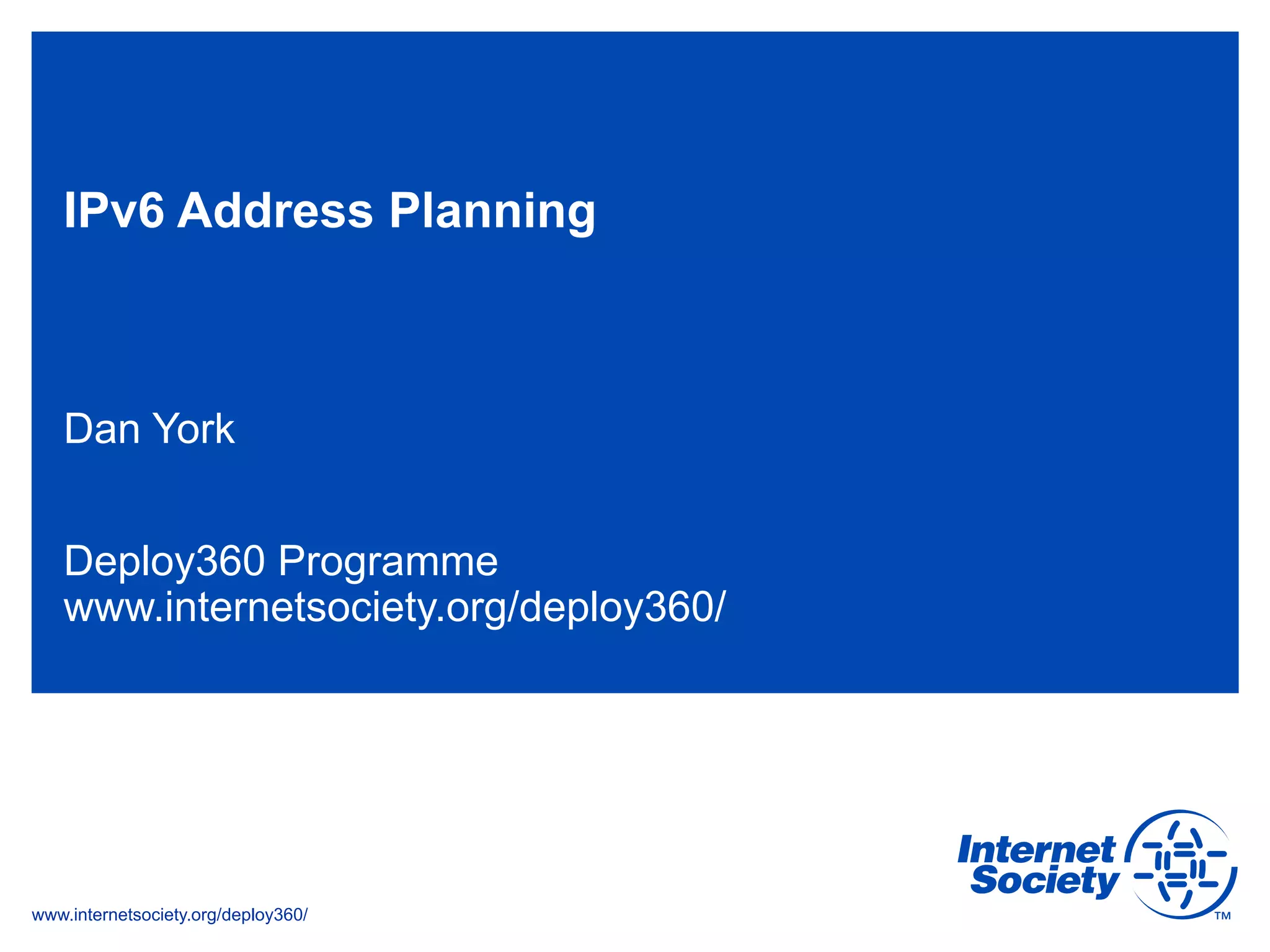 IPv6 Address Planning | PDF