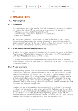 Preparing an IPv6 Addressing Planl | PDF