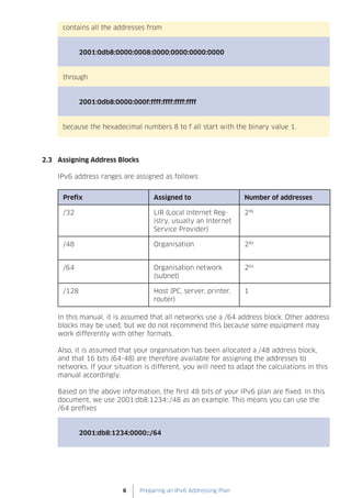 Preparing an IPv6 Addressing Planl | PDF