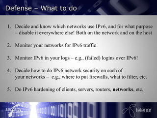 Henrik Strøm - IPv6 from the attacker's perspective | PPT