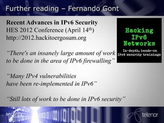 Henrik Strøm - IPv6 from the attacker's perspective | PPT