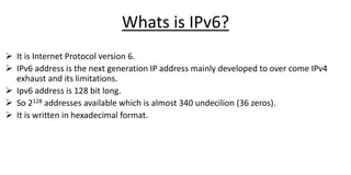 Fundamental of Internet Protocol version 6.pptx