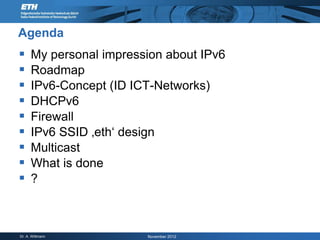 IPv6 strategy for deployment at ETH Switzerland | PPT
