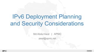 IPv6 Deployment Planning and Security Considerations | PDF | Computer ...