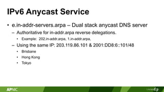 IPv6 deployment at APNIC | PPTX