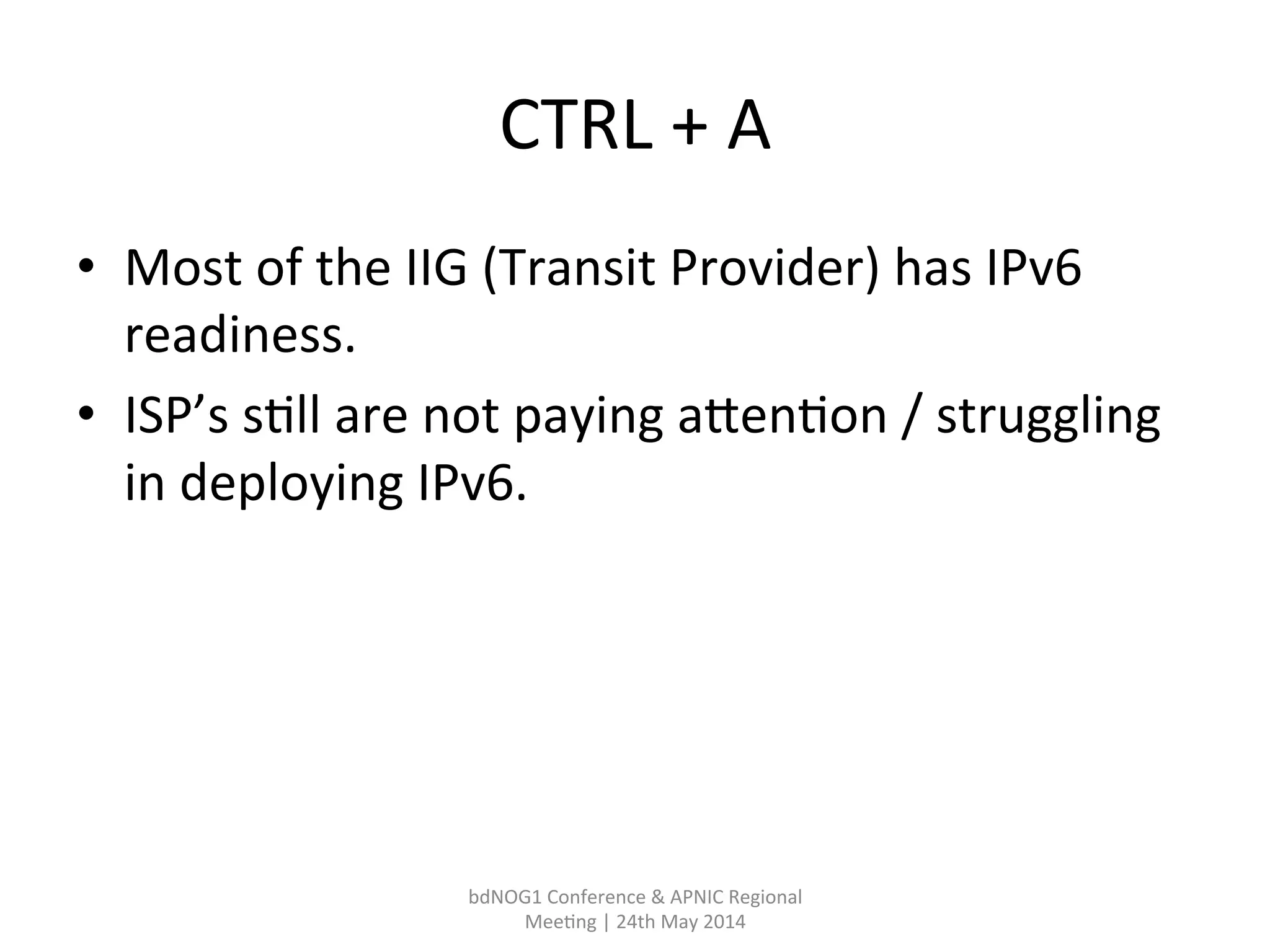 IPv6 deployment status in Bangladesh | PPT