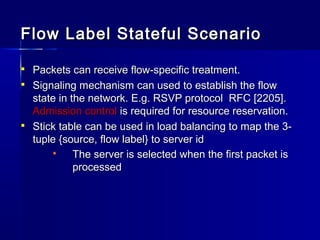 IPV6 Flow Labels | PPT