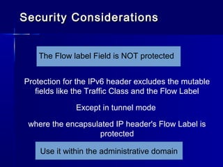 IPV6 Flow Labels | PPT