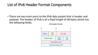 IPV6 Header format.pptx | Computer Networking | Computing
