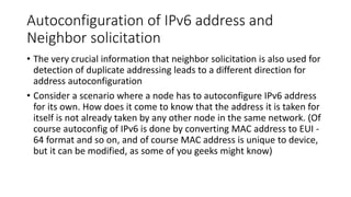 IPv6 headers, neighbor solicitation, router advt (Part 2) | PDF