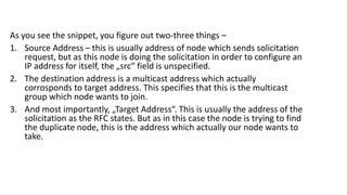 IPv6 headers, neighbor solicitation, router advt (Part 2) | PDF