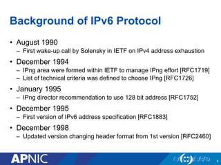 Pacific ICT Days - IPv6: The future of the Internet | PPTX