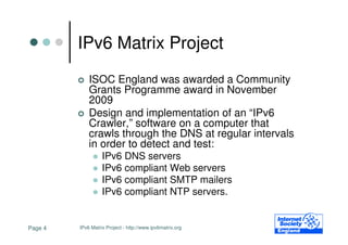 IPv6 Matrix Presentation - August 2012 | PPT