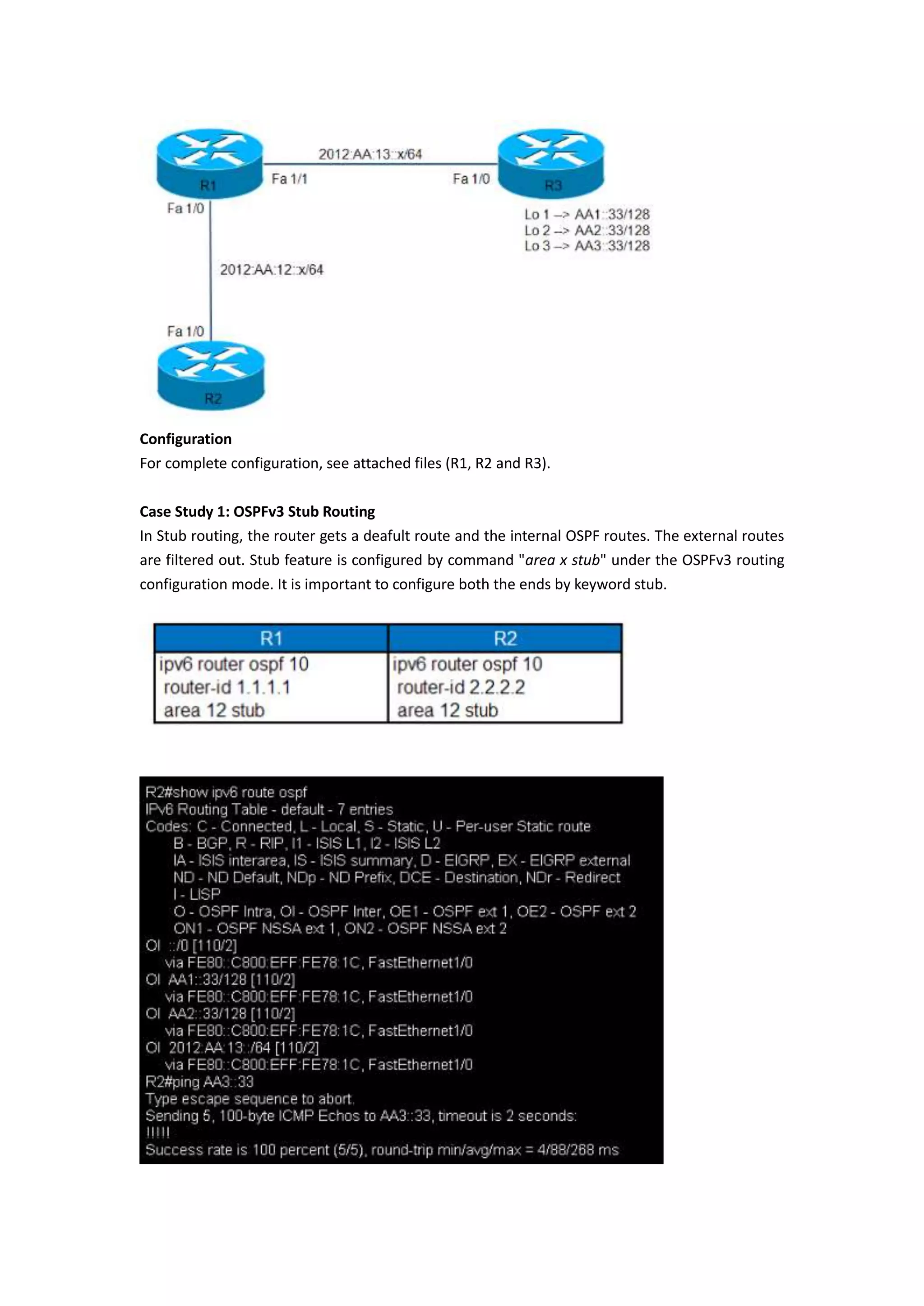 I pv6 ospfv3 case study | PDF