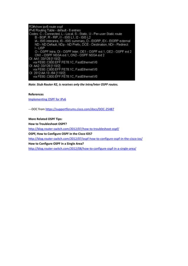 I pv6 ospfv3 case study | PDF