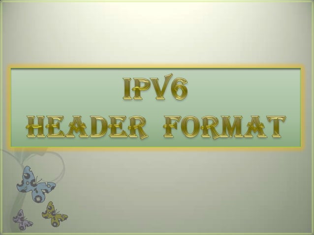 IPV6 ppt | PPTX