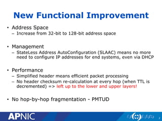 IPv6 Community Event: IPv6 Protocol Architecture | PPT