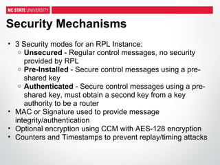I pv6 routing_protocol_for_low_power_and_lossy_ | PPT