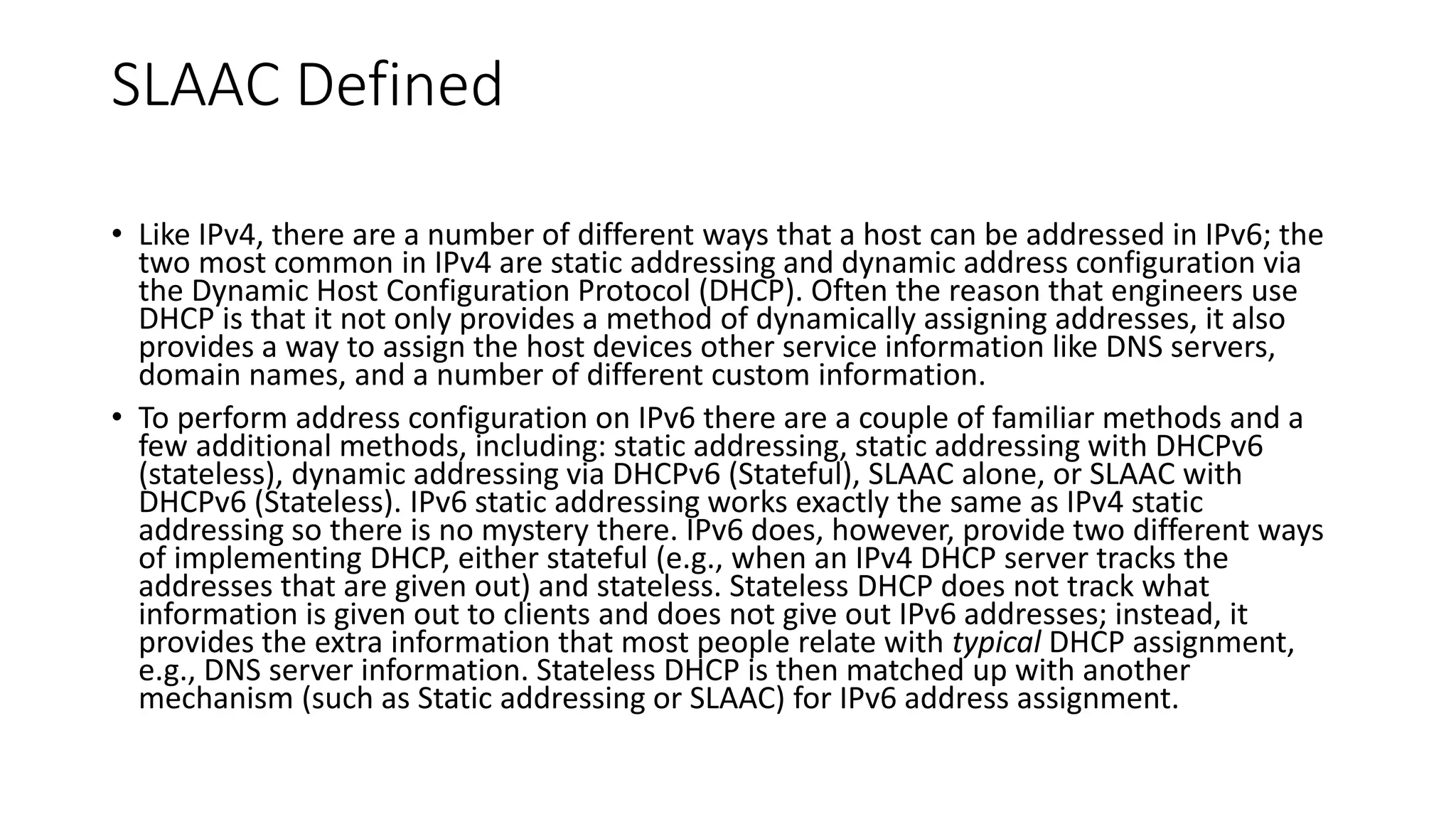 Ipv6 slaac concepts and configuration | PPT