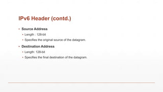 Internet Protocol v6 | PPTX | Computer Networking | Computing