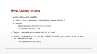 Internet Protocol v6 | PPTX | Computer Networking | Computing