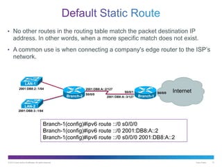 IPv6 Static Routes | PPTX | Computer Networking | Computing