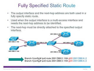IPv6 Static Routes | PPT