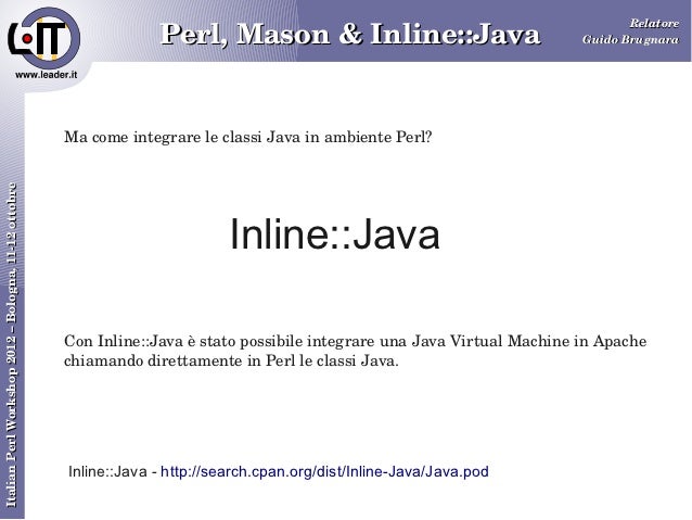 Uso pratico di Inline::Java, j4sign & Bouncy Castle Crypto APIs