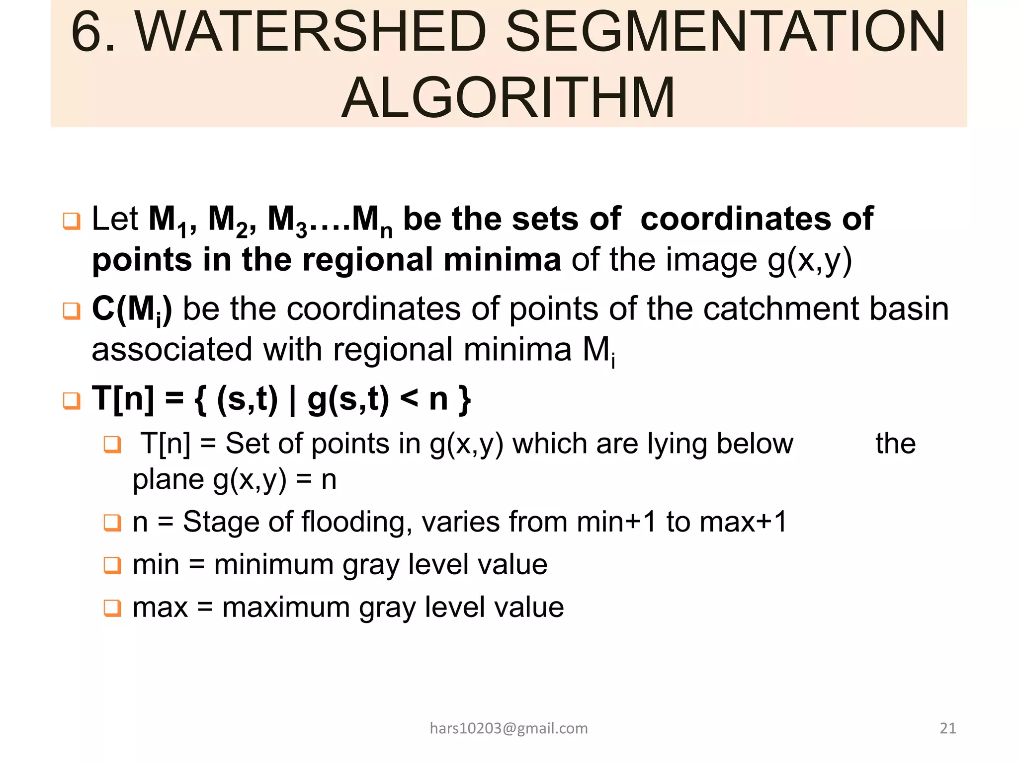Watershed Segmentation Image Processing Ppt 5455