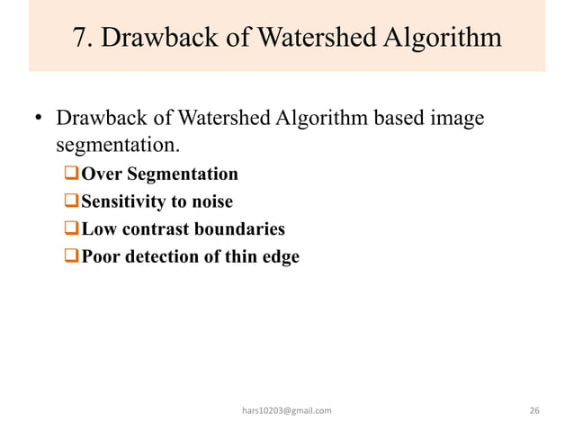 Watershed Segmentation Image Processing | PPTX