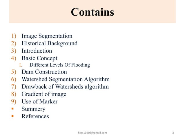 Watershed Segmentation Image Processing | PPTX