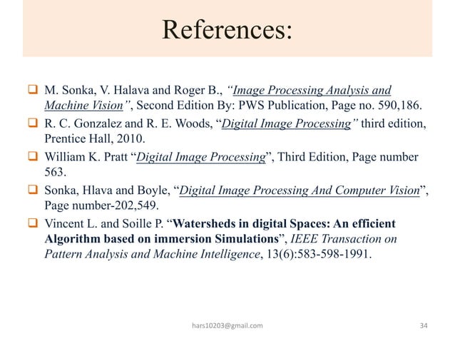 Watershed Segmentation Image Processing | PPTX