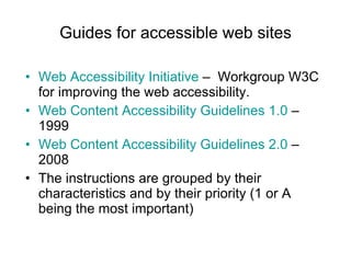 Usability and accessibility on the web | PPT