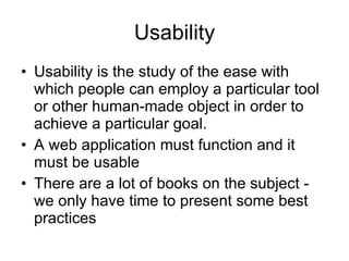 Usability and accessibility on the web | PPT
